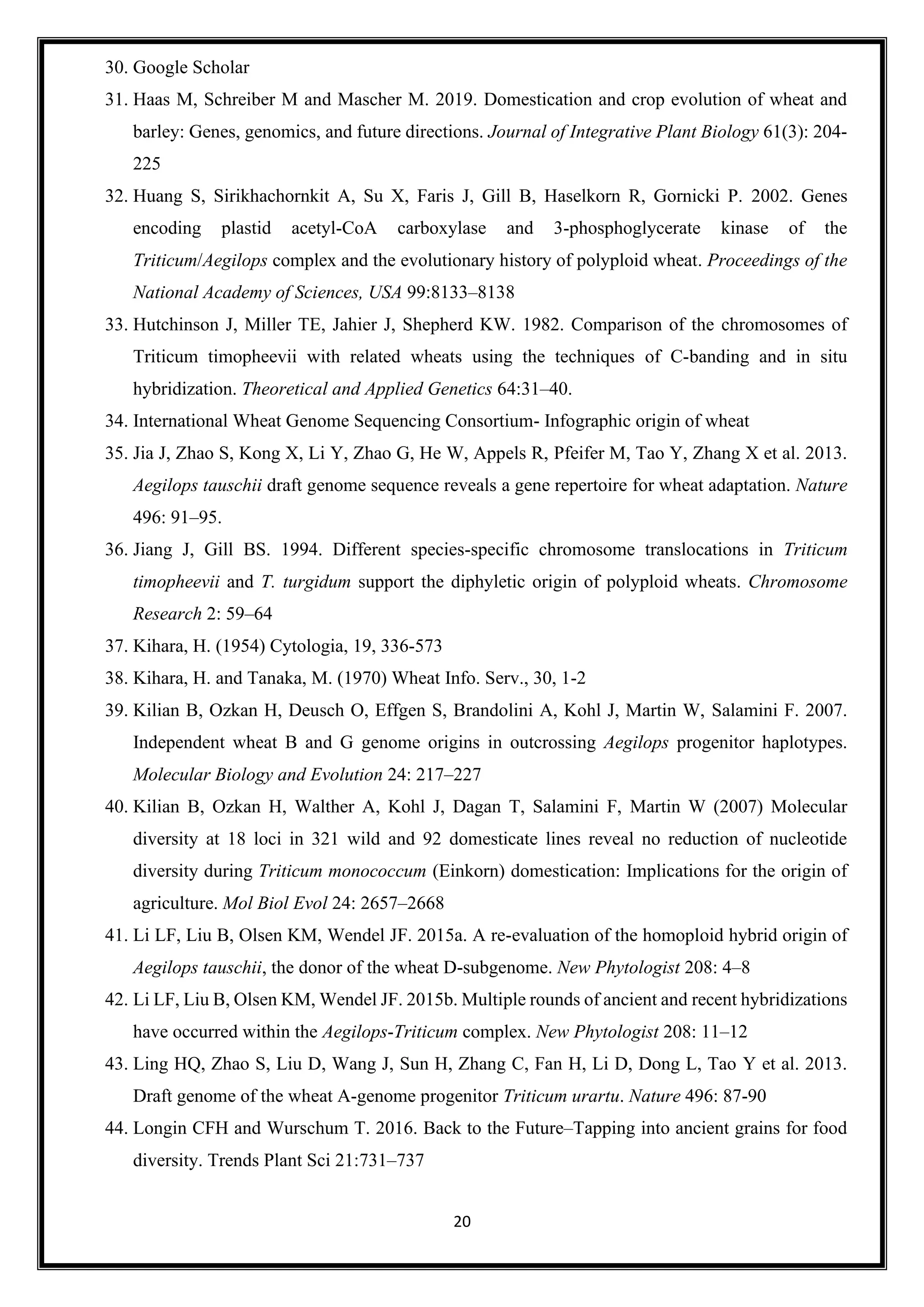 Wheat-Centre of origin, evolution and diploidization | PDF