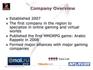 Game Power 7 Company Profile | PPT