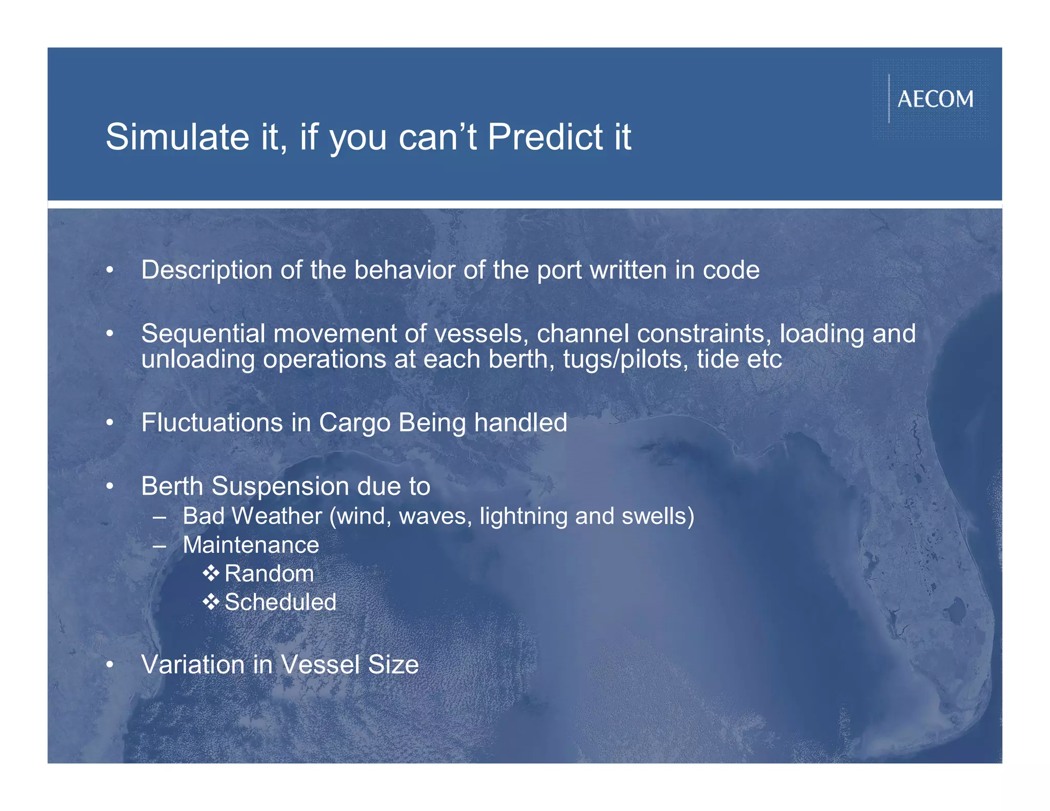 Use of Simulation Modeling to Address Impact of Recurring Bad Weather ...