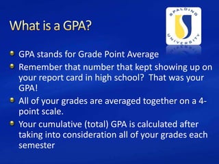 GPA Basics | PPTX