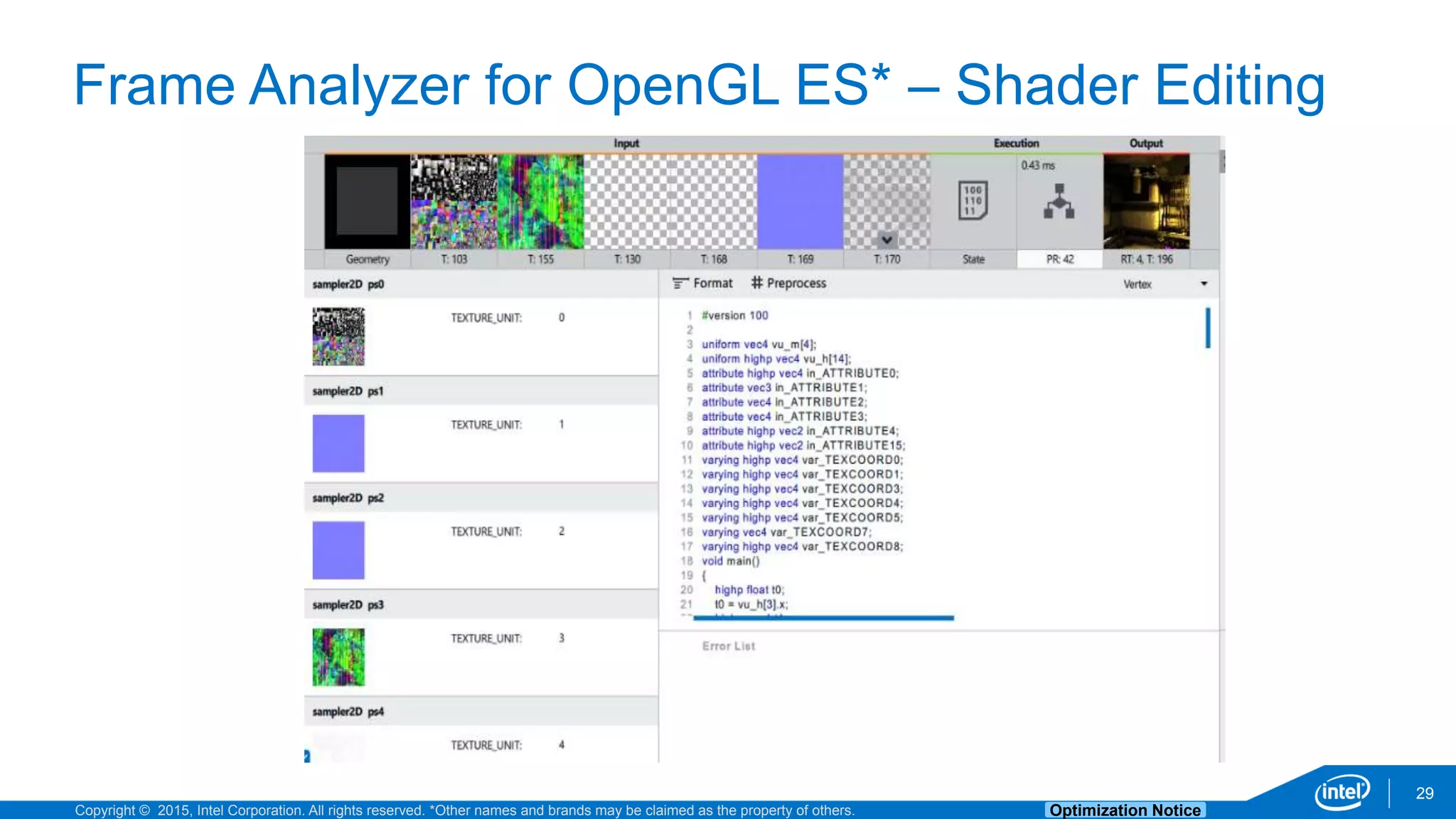 Intel® Graphics Performance Analyzers Pptx Operating Systems
