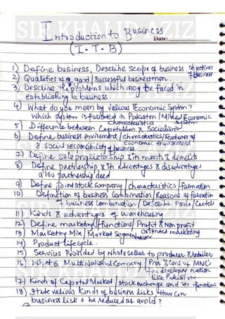 Guess Papers ADC 1, Karachi University | PDF