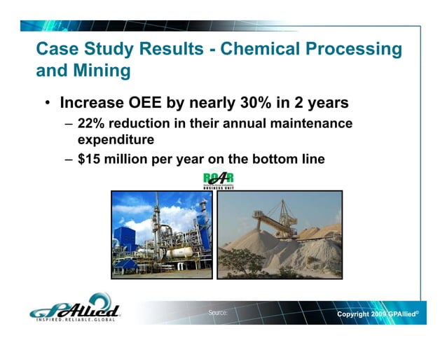 Maintenance and Reliability Case Studies and Bench-marking Data | PDF