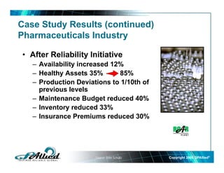 Maintenance and Reliability Case Studies and Bench-marking Data | PDF