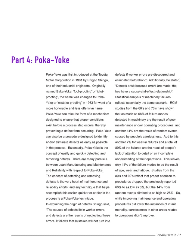 Lean Manufacturing and Reliability Concepts report | PDF