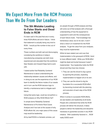 Why RCM Doesn't Work Report - Digital Version | PDF