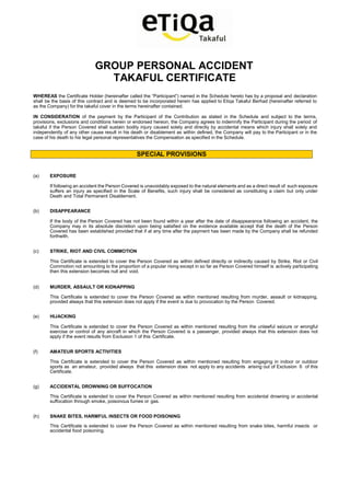 POLICY WORDING & CLAIM FORM | PDF