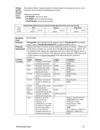 Gpaq analysis guide | PDF