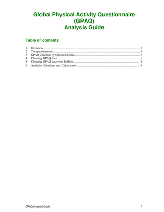 Gpaq analysis guide | PDF