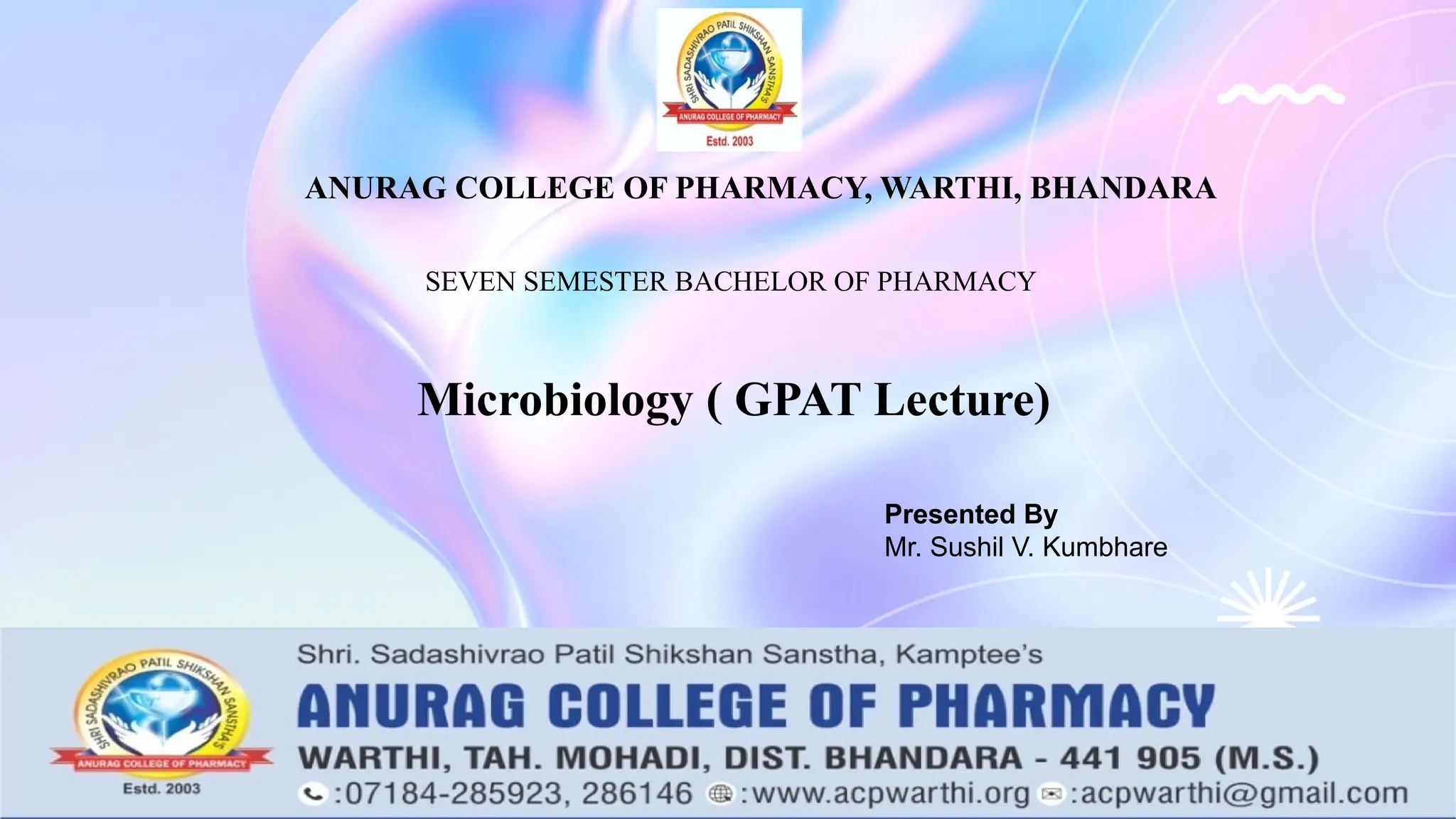 GPAT Microbiology lecture on Virous and Fungi | PPTX