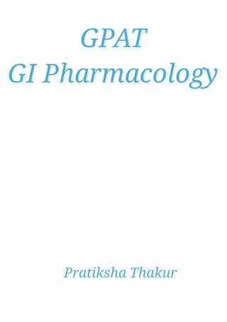 GPAT GI Pharmacology | PDF