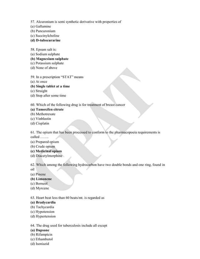 Gpat important questions with answers | PPTX | Chemistry | Science
