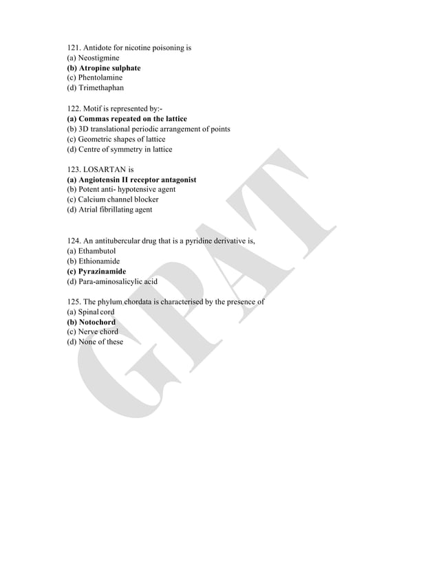 Gpat important questions with answers | PPTX | Chemistry | Science