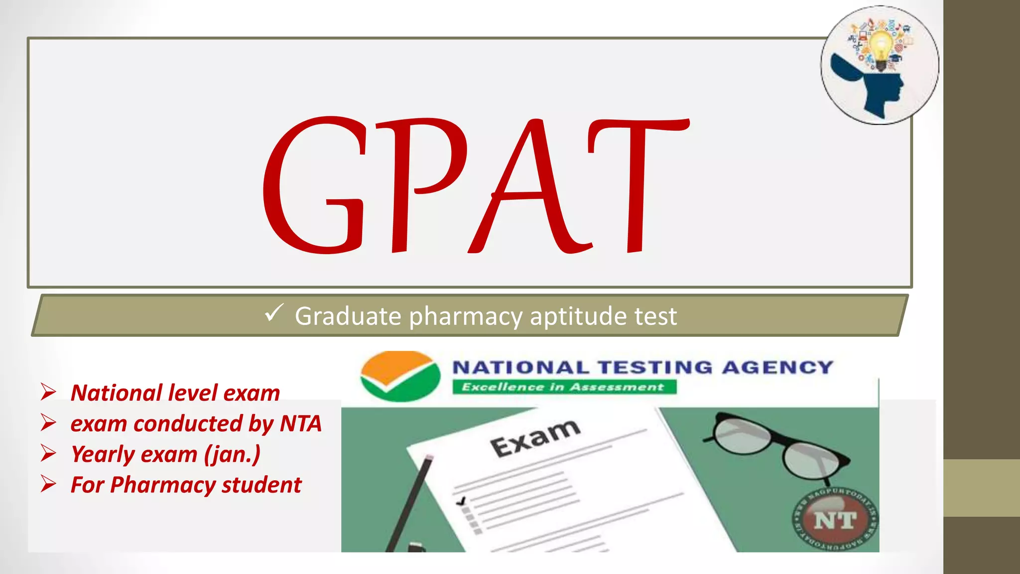 GPAT exam introduction | PPTX