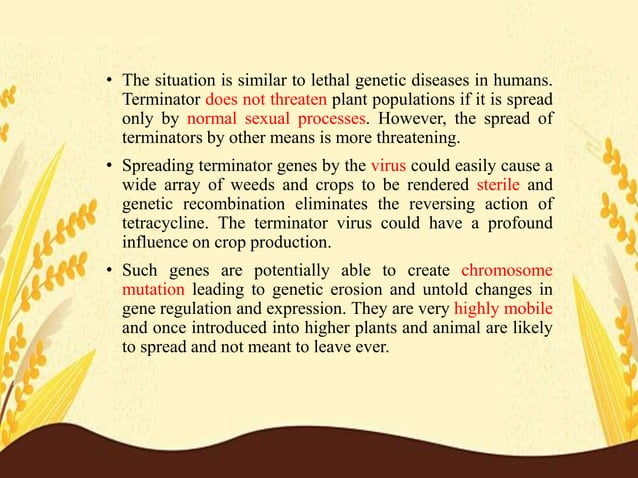 Terminator Seed Technology.pptx | Agriculture | Industries
