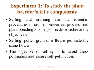 To study the plant breeder's kit's components | PDF