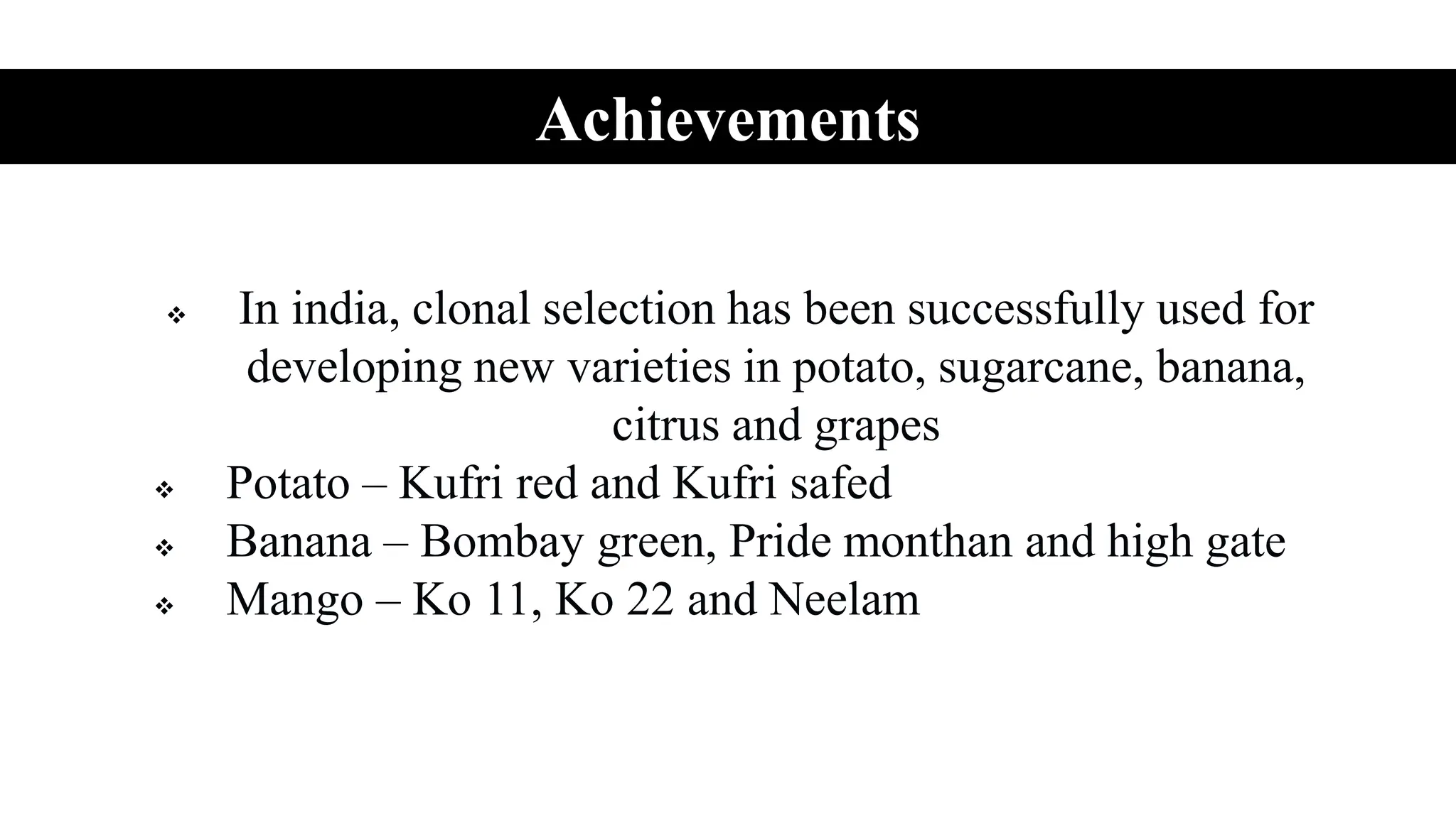 plant breeding methods in asexually or clonally propagated crops | PPTX