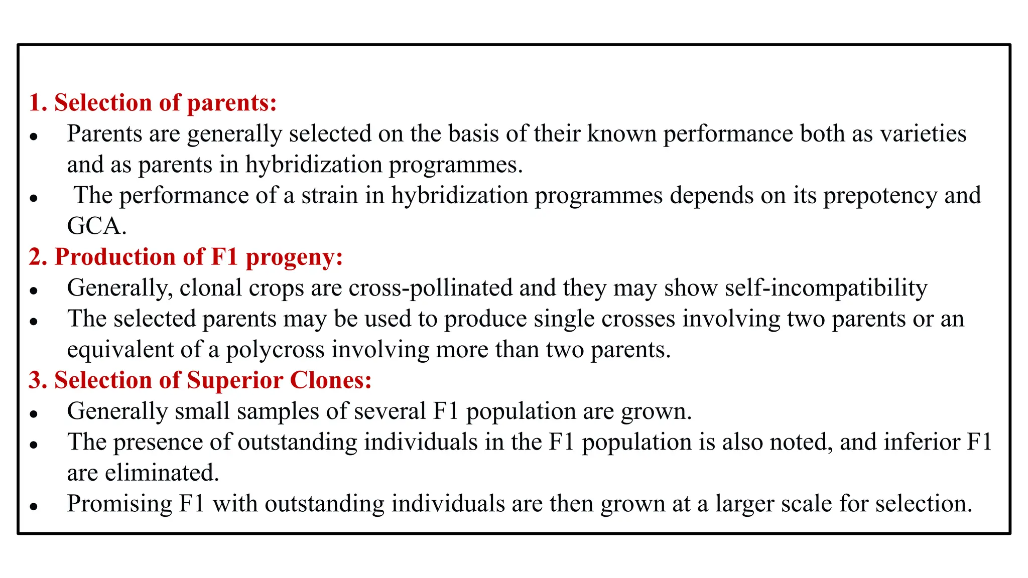 plant breeding methods in asexually or clonally propagated crops | PPTX