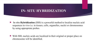 Karyotyping techniques, In-situ hybridization and various applications ...