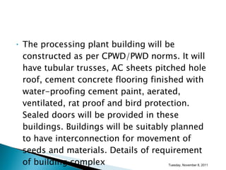 SEED PROCESSING PLANT | PPT