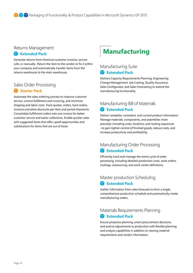 Microsoft Dynamics GP 2013 Capabilities Guide | PDF