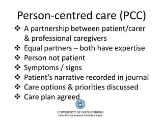 GPCC - University of Gothenburg Centre for Person-centred Care | PPTX
