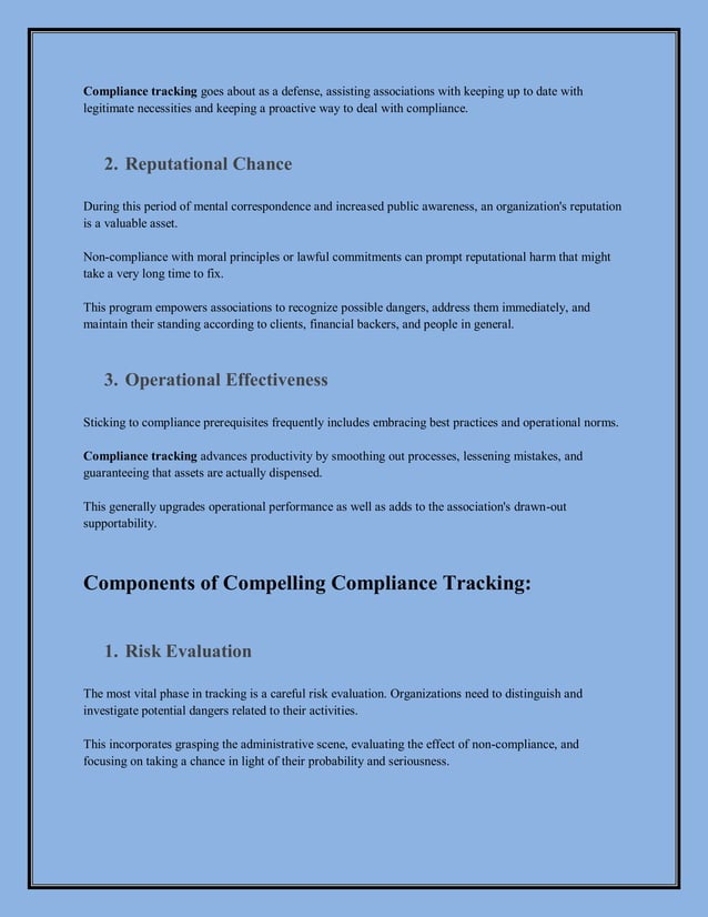 compliance tracking | PDF