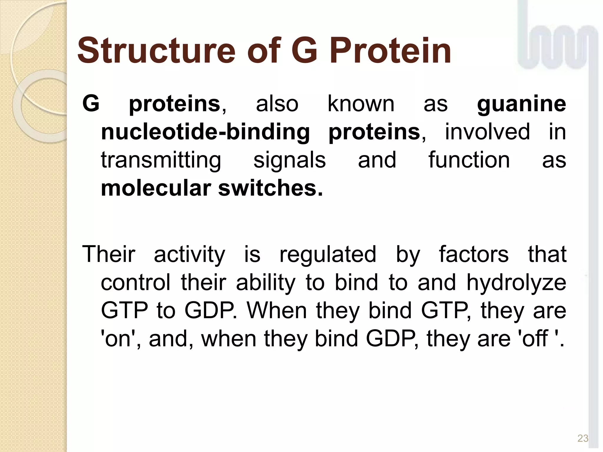 G- Protein Coupled Receptors | PPTX