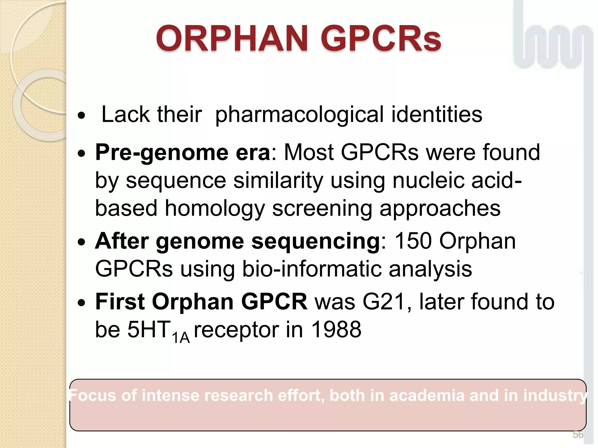 G- Protein Coupled Receptors | PPTX