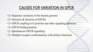 genetic variation in gpcr and its disease due to variation | PPTX