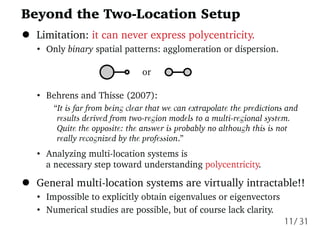 Monocentric and Polycentric Patterns in Spatial Models of Agglomeration ...