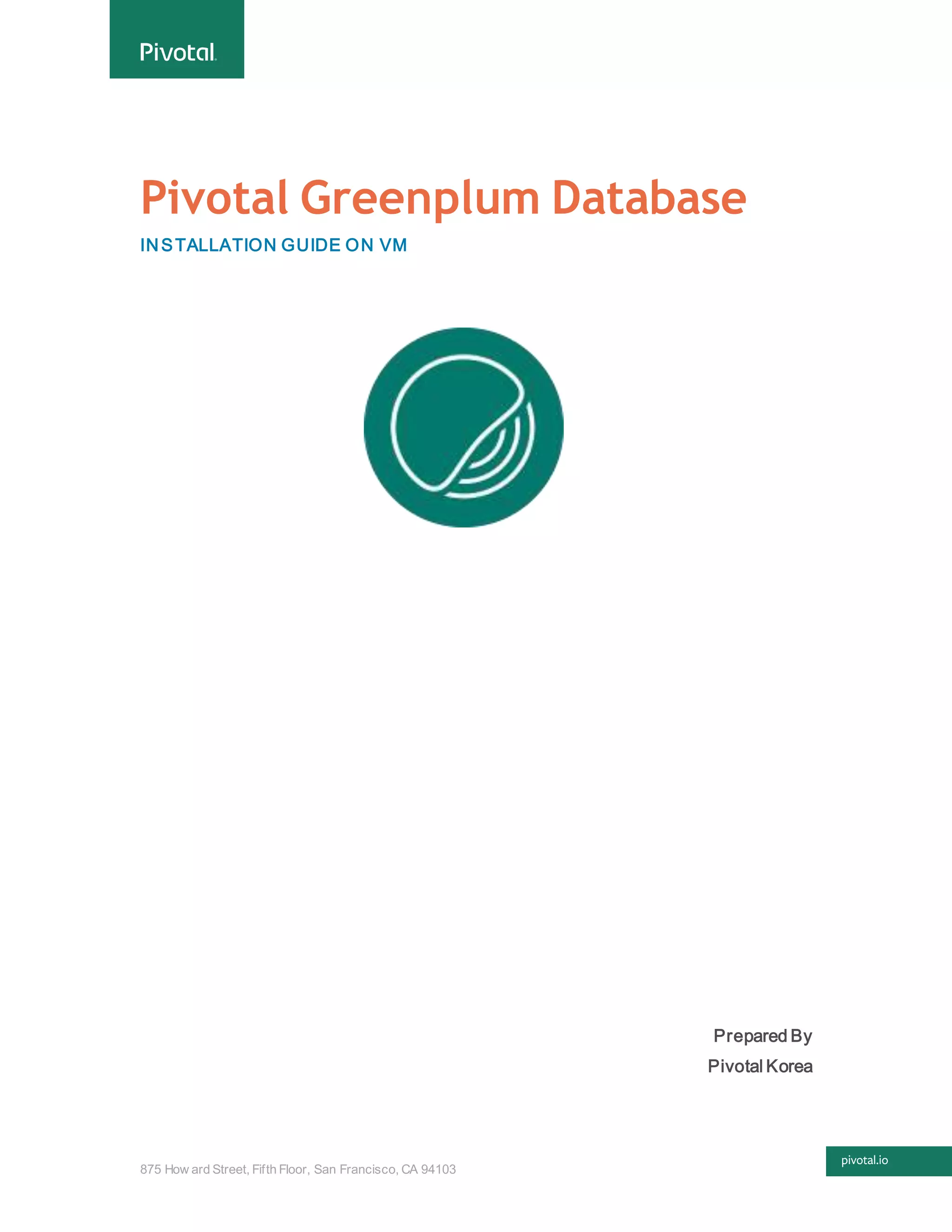 greenplum installation guide - 4 node VM | DOCX
