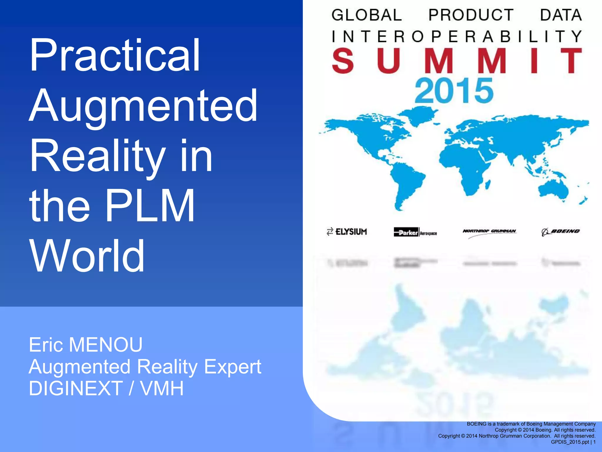 Practical Augmented Reality in the PLM world | PPT