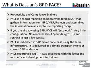 GPD productivity and compliance enablers asug 20131010 | PDF | Business ...