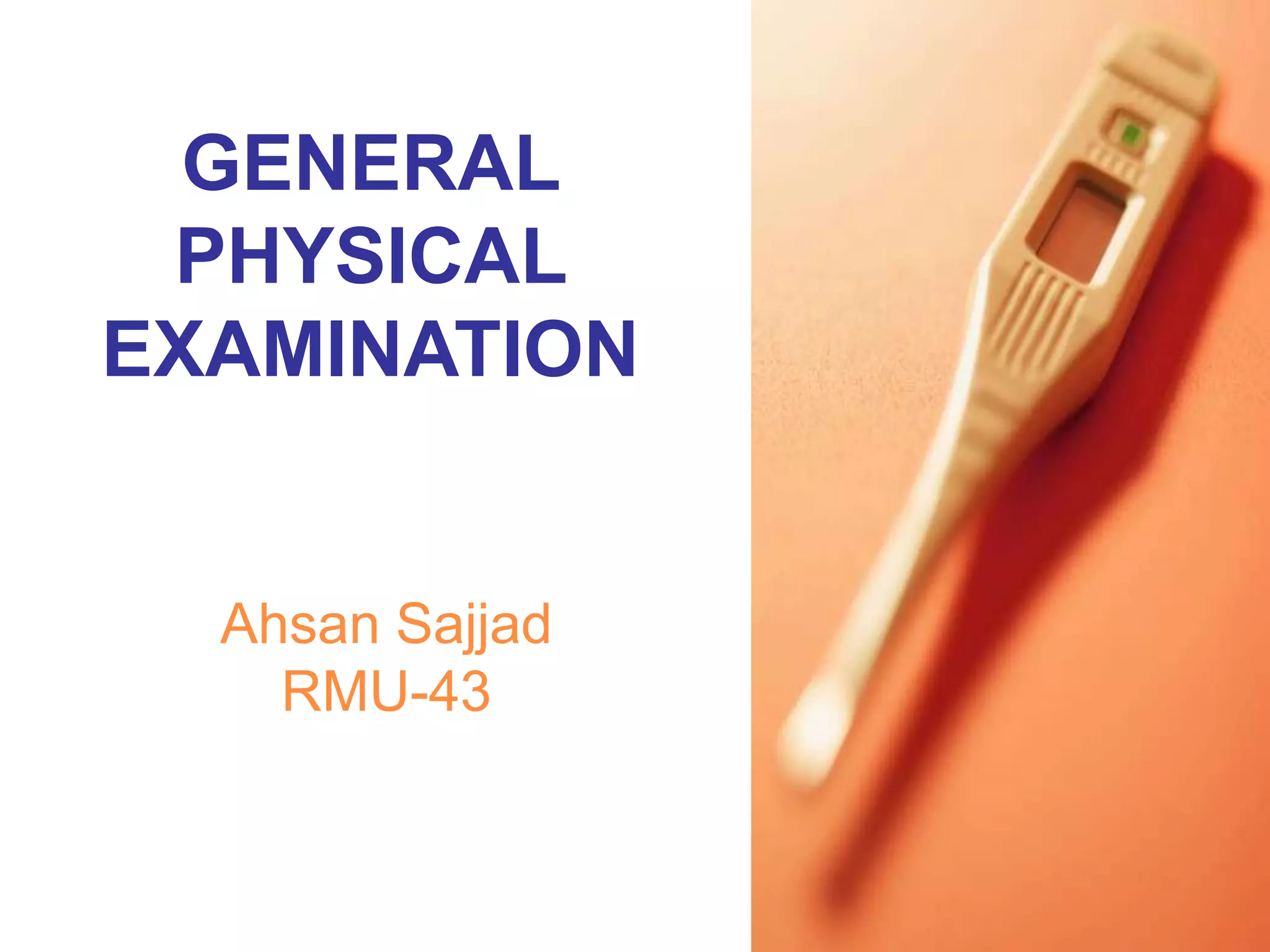 General Physical Examination | PPT