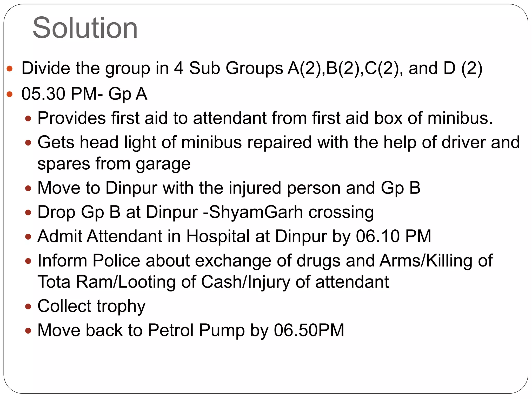 Group Planning Exercise -4 | PPTX