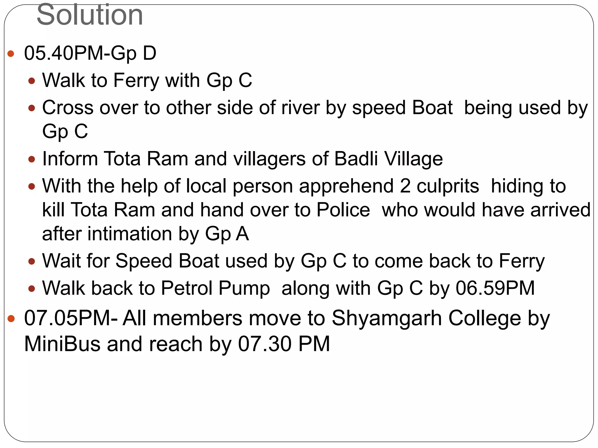 Group Planning Exercise -4 | PPTX