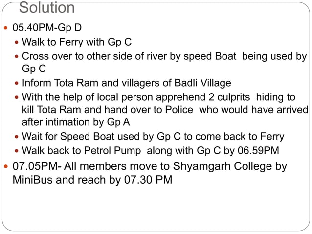 Group Planning Exercise -4 | PPTX