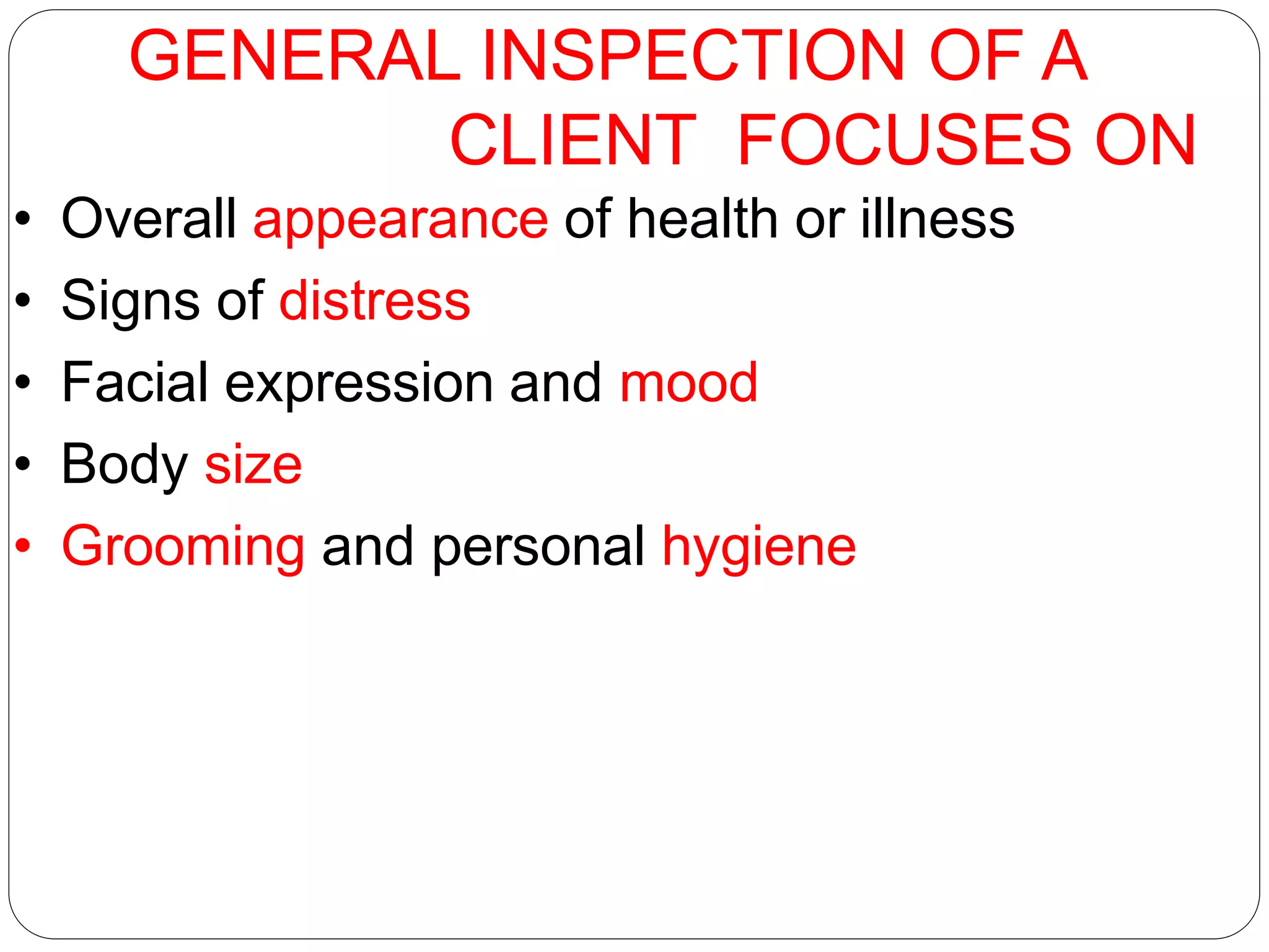 General physical Examination | PPTX