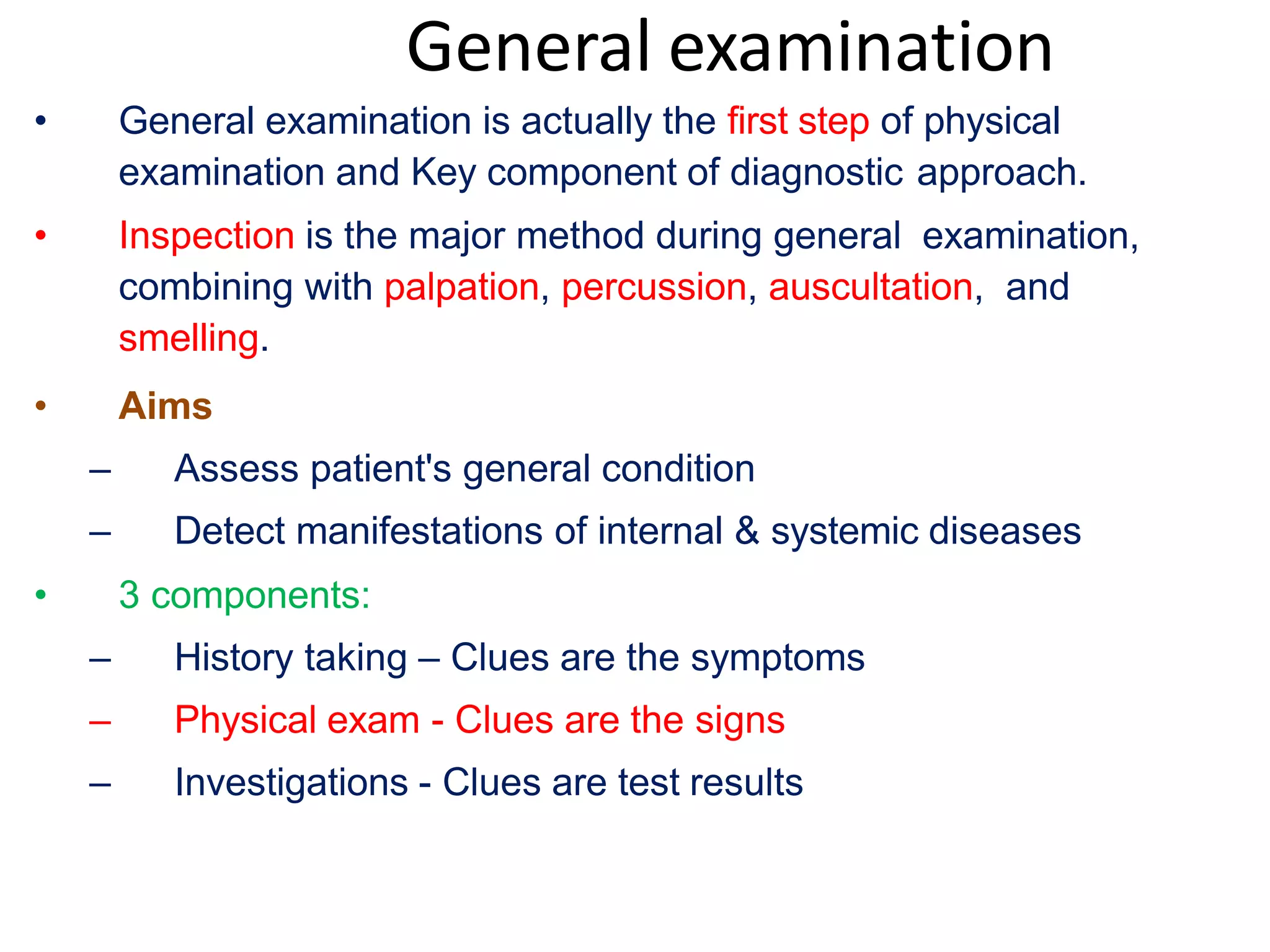 General physical Examination | PPTX
