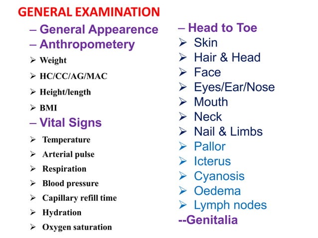 General physical Examination | PPTX