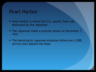 Pearl Harbor | PPT | Death, Injury, or Military Conflict | Sensitive Topics