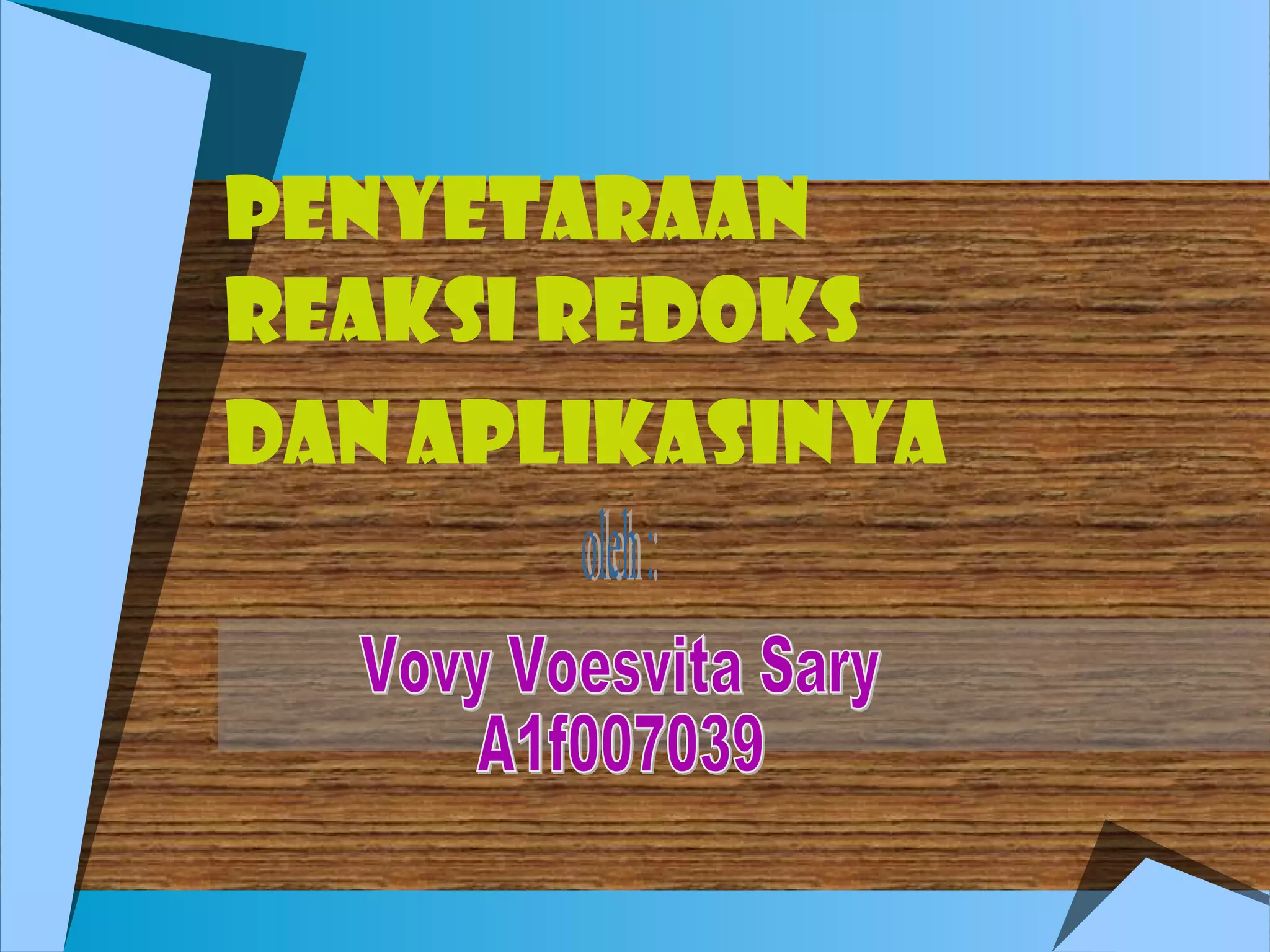 Reaksi Redoks | PPT