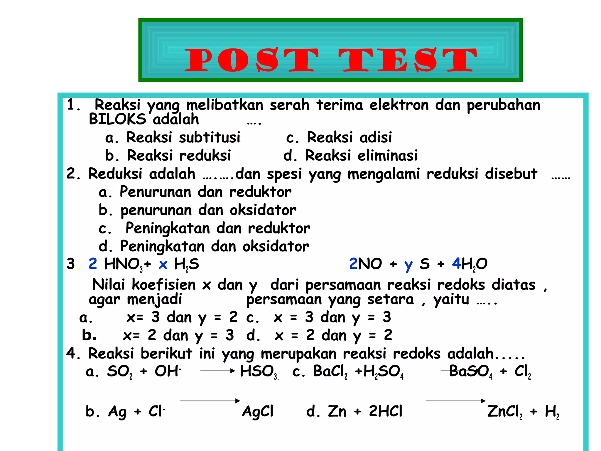Reaksi Redoks | PPT