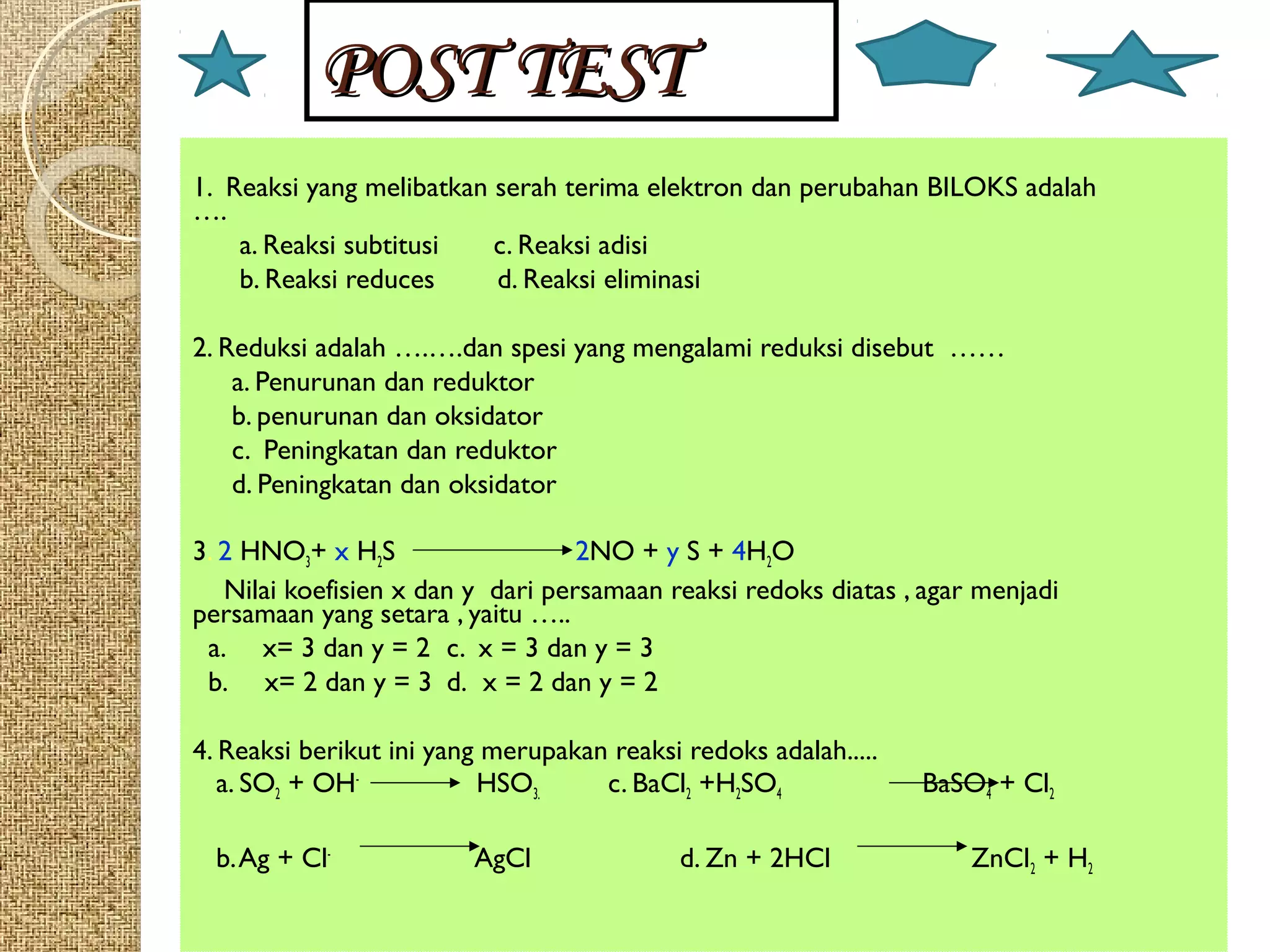 Reaksi Redoks | PPT