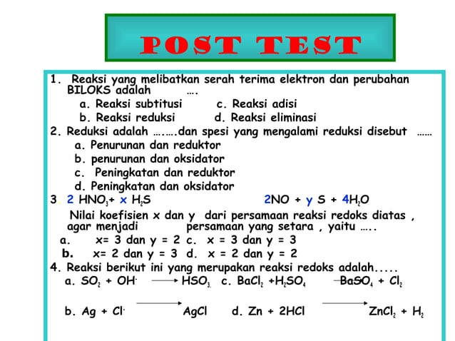 Reaksi Redoks | PPT