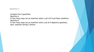 GRE QUANTITATIVE: PERMUTATIONS, COMBINATIONS AND PROBABILITY | PPTX