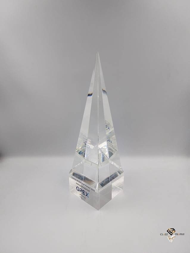 GPEX Pyramid Crystal Trophy made by Clazz Trophy Malaysia | #1 Reliable ...