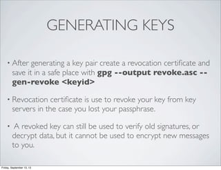 Gpg basics | PDF | Internet | Computing