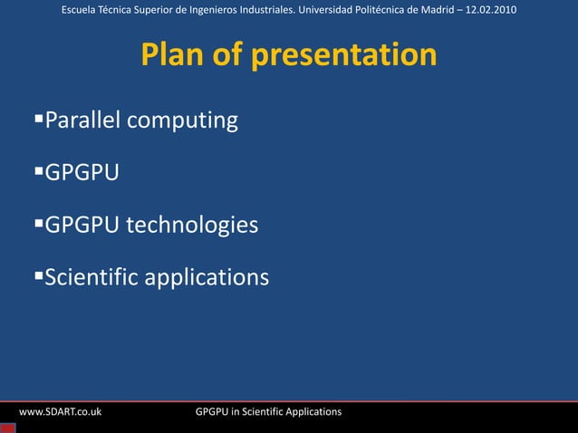 GPGPU in scientifc applications | PPTX